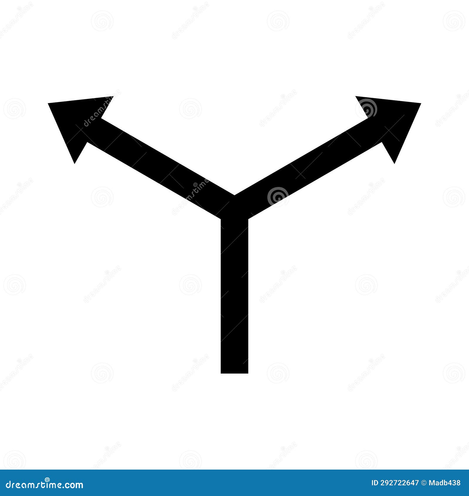 Two Arrows Icon Design in Flat Style. Separation Sign. Stock ...