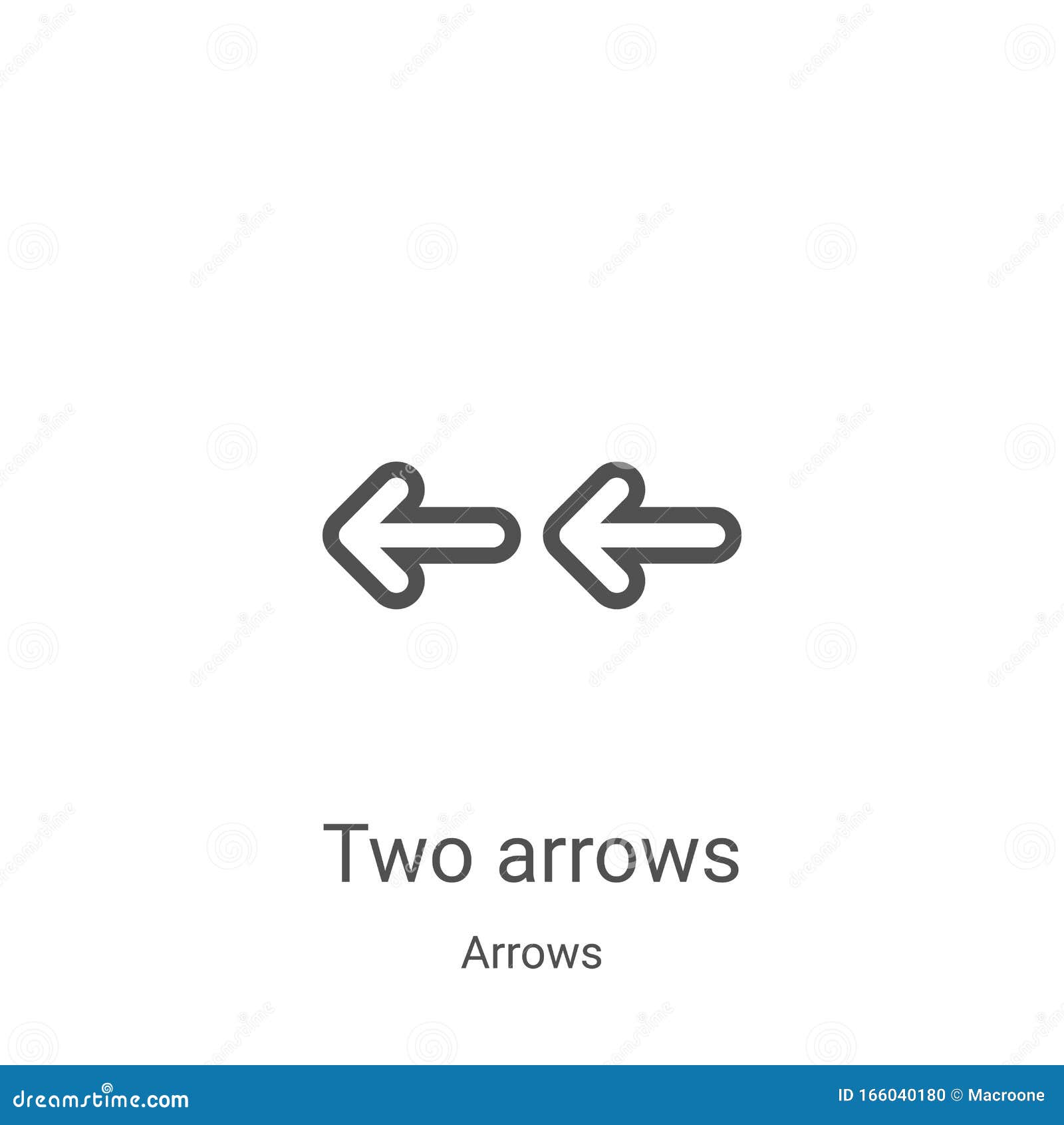Two Arrows Icon Vector from Arrows Collection. Thin Line Two Arrows ...