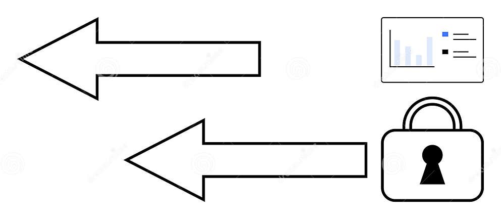 Data Flow with Arrows Illustrating Information Exchange and Security ...