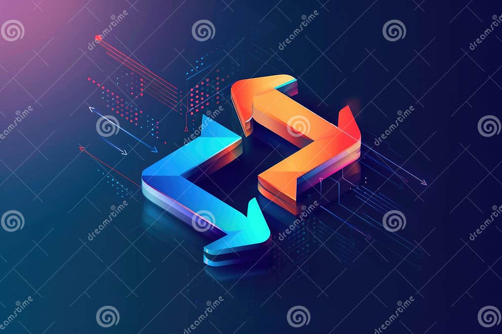 Two Arrows Interconnected, Symbolizing Unity and Collaboration ...