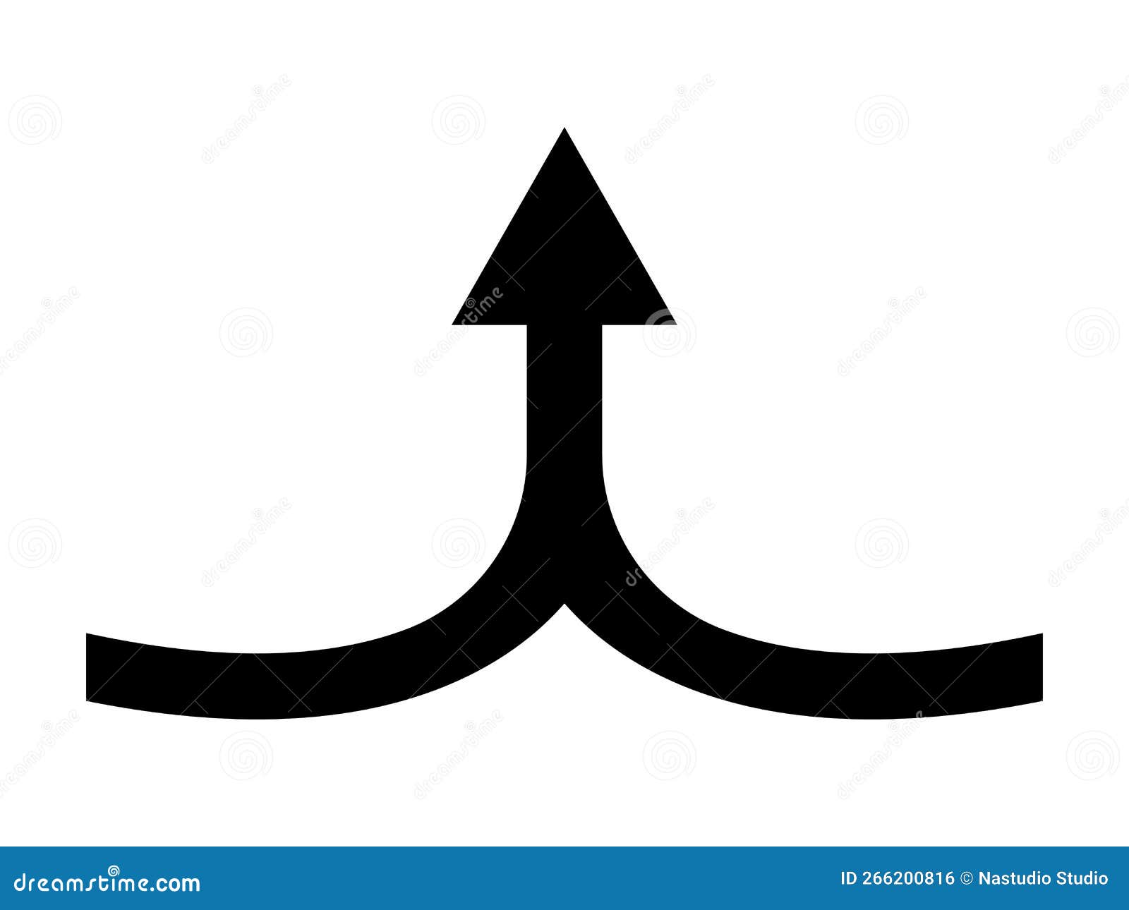 Two Arrows Merge Together Icon. Joining and Growing Stock Vector ...
