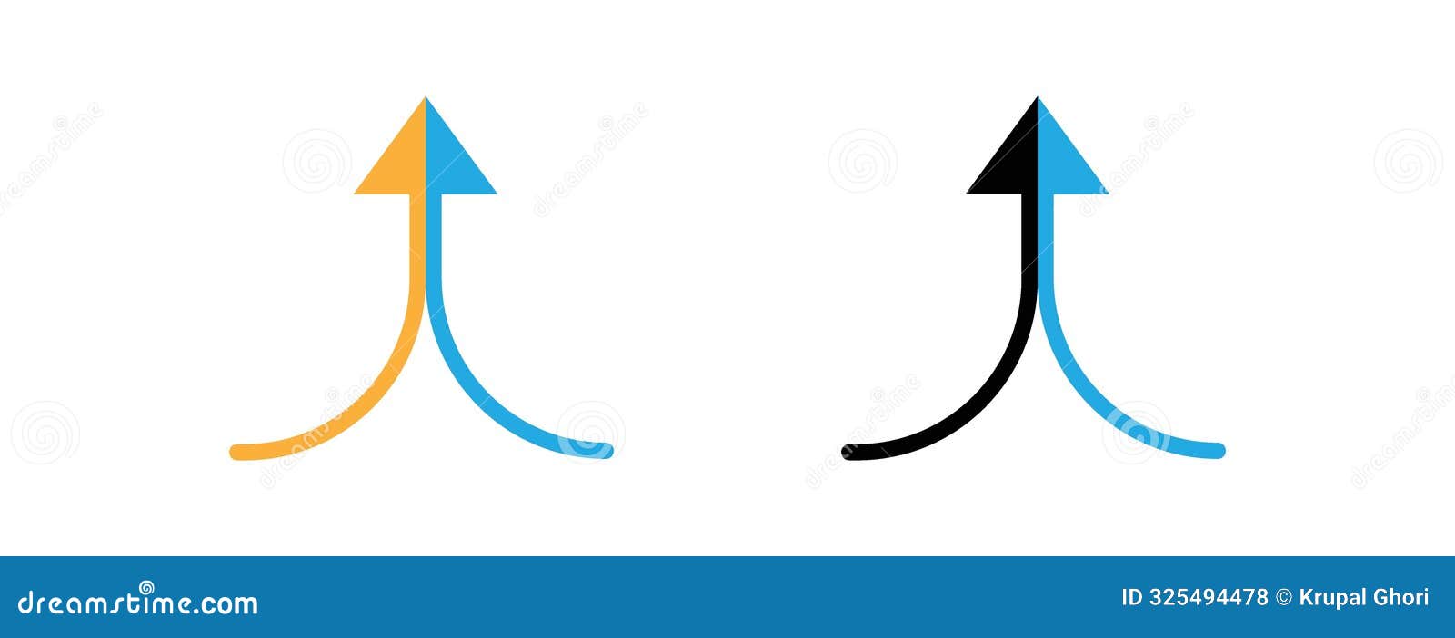 Two Arrows Merging into One Vector Icon Set Collection. Two Arrows ...