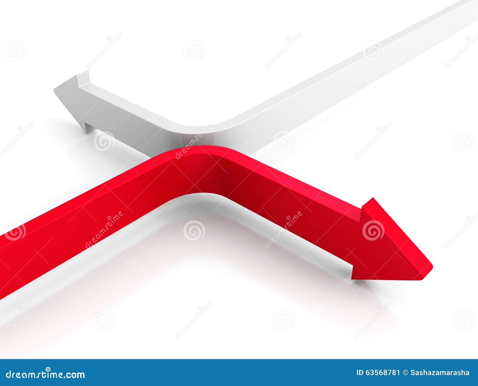 Two Arrows Moving in Different Directions Stock Illustration ...