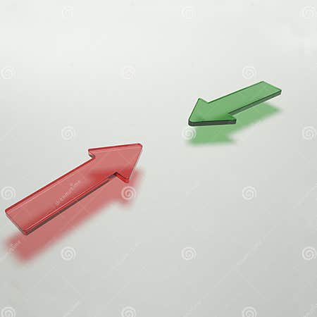 Two Arrows Pointing on Each Other Stock Illustration - Illustration of ...