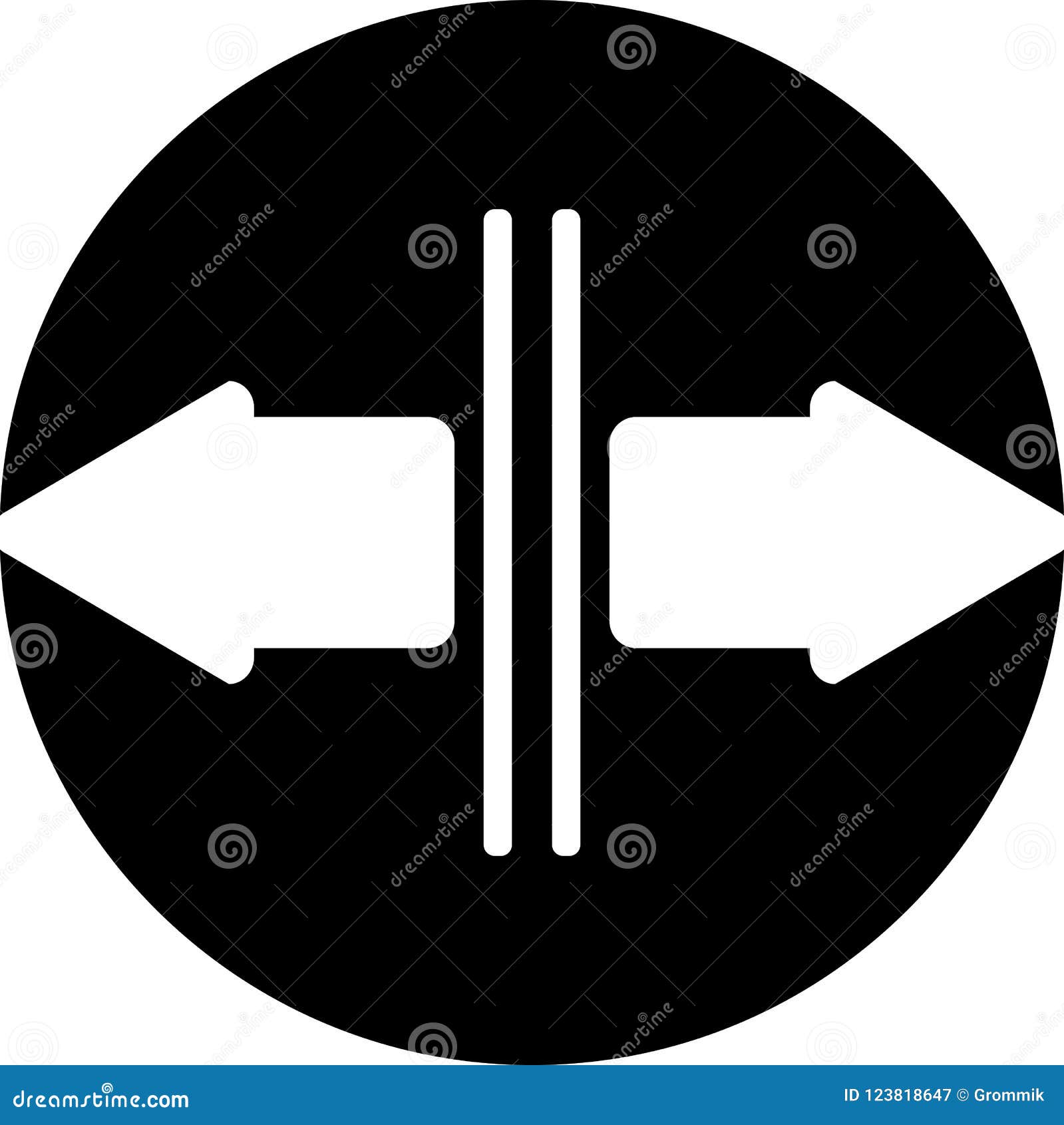 The Icon with Two Arrows Pointing in Opposite Directions Stock ... The Icon with Two Arrows Pointing in Opposite Directions Stock ...