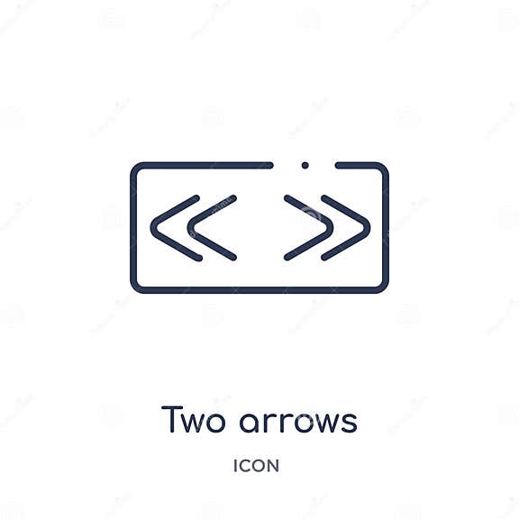 Two Arrows Pointing Right and Left Icon from User Interface Outline ...