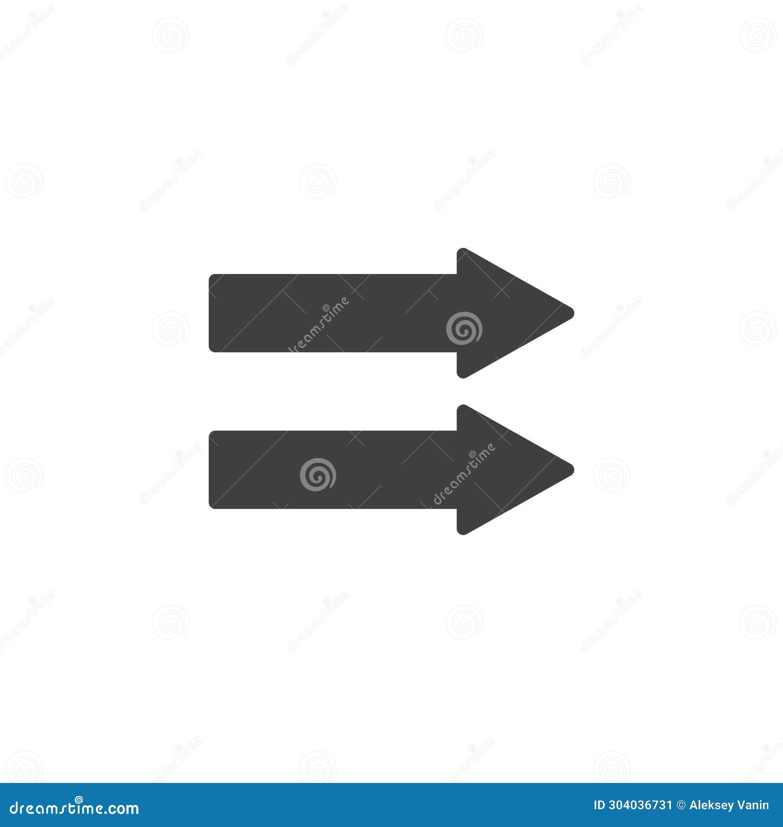 Two Arrows Pointing Right Vector Icon Stock Vector - Illustration of ...