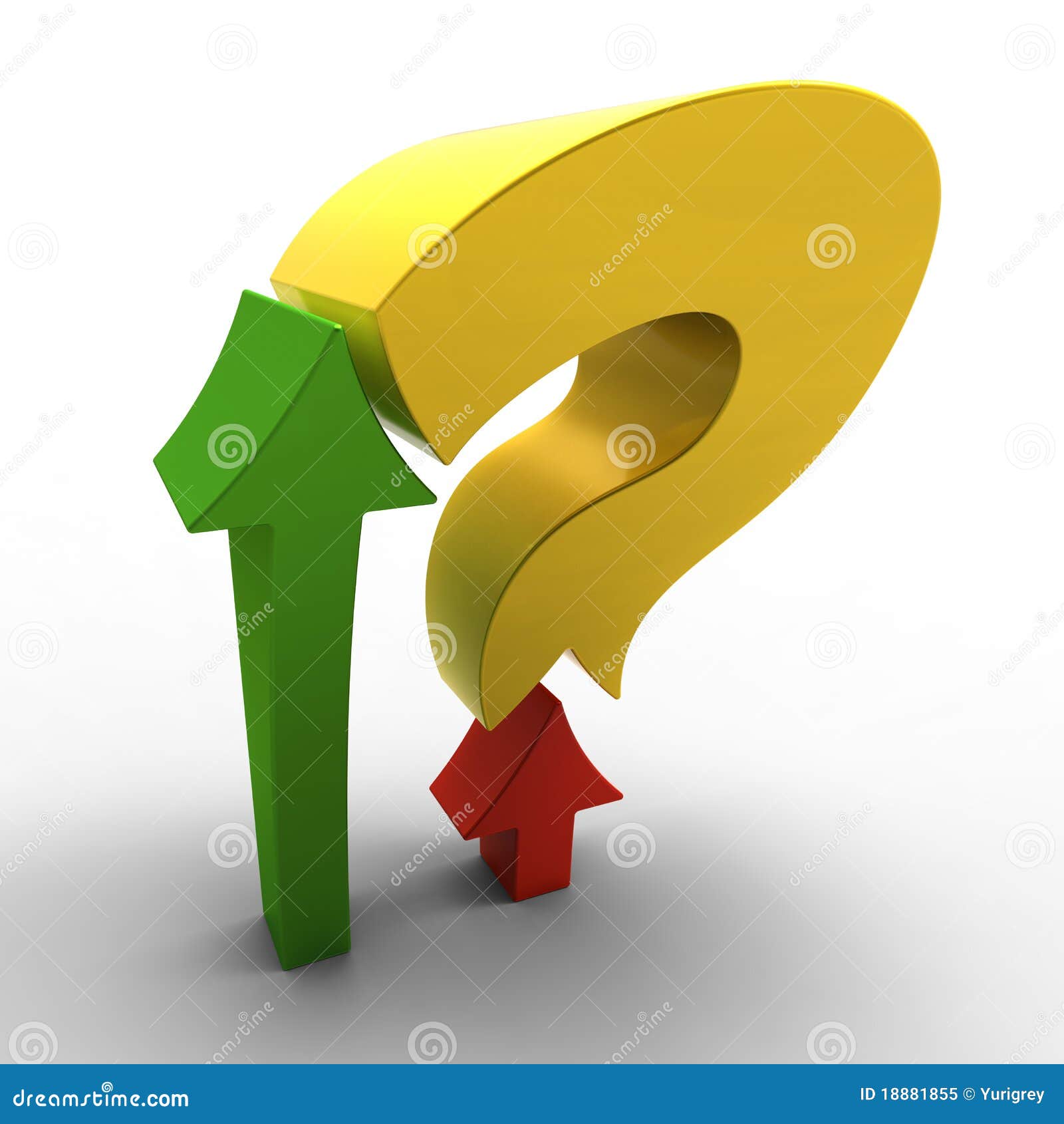 Two Arrows with Question Mark Stock Illustration - Illustration of idea ...