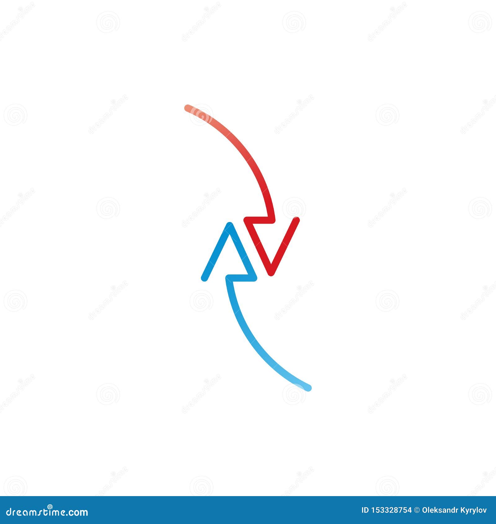 Two Arrows Red and Blue in Different Direction Infographic, Chart ...
