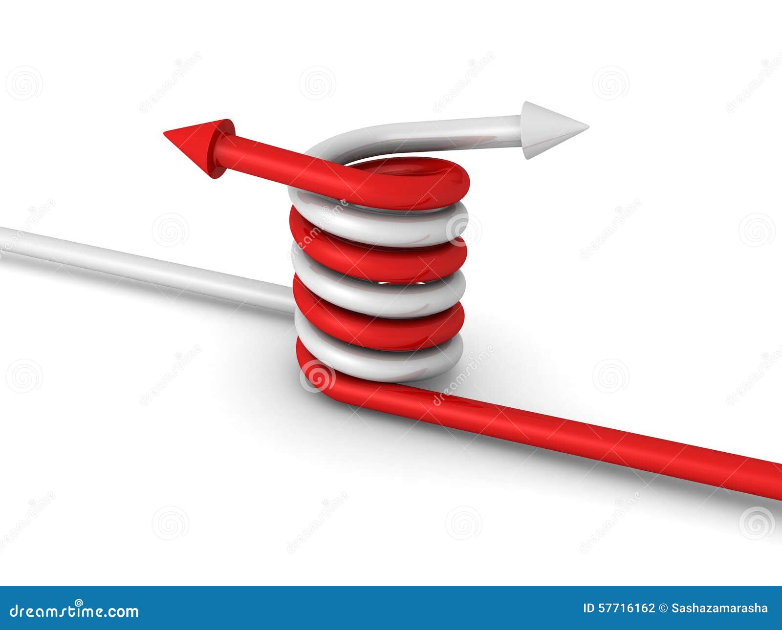 Two Arrows Spiral Together As Symbol of Partnership Teamwork Stock ...