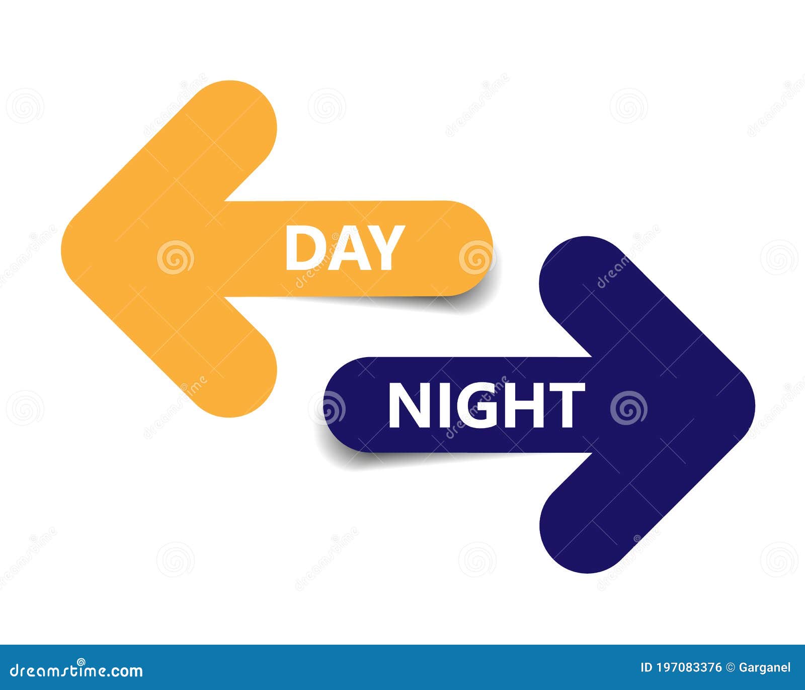 Two Arrows with Text Day and Night - Vector Stock Vector - Illustration ...