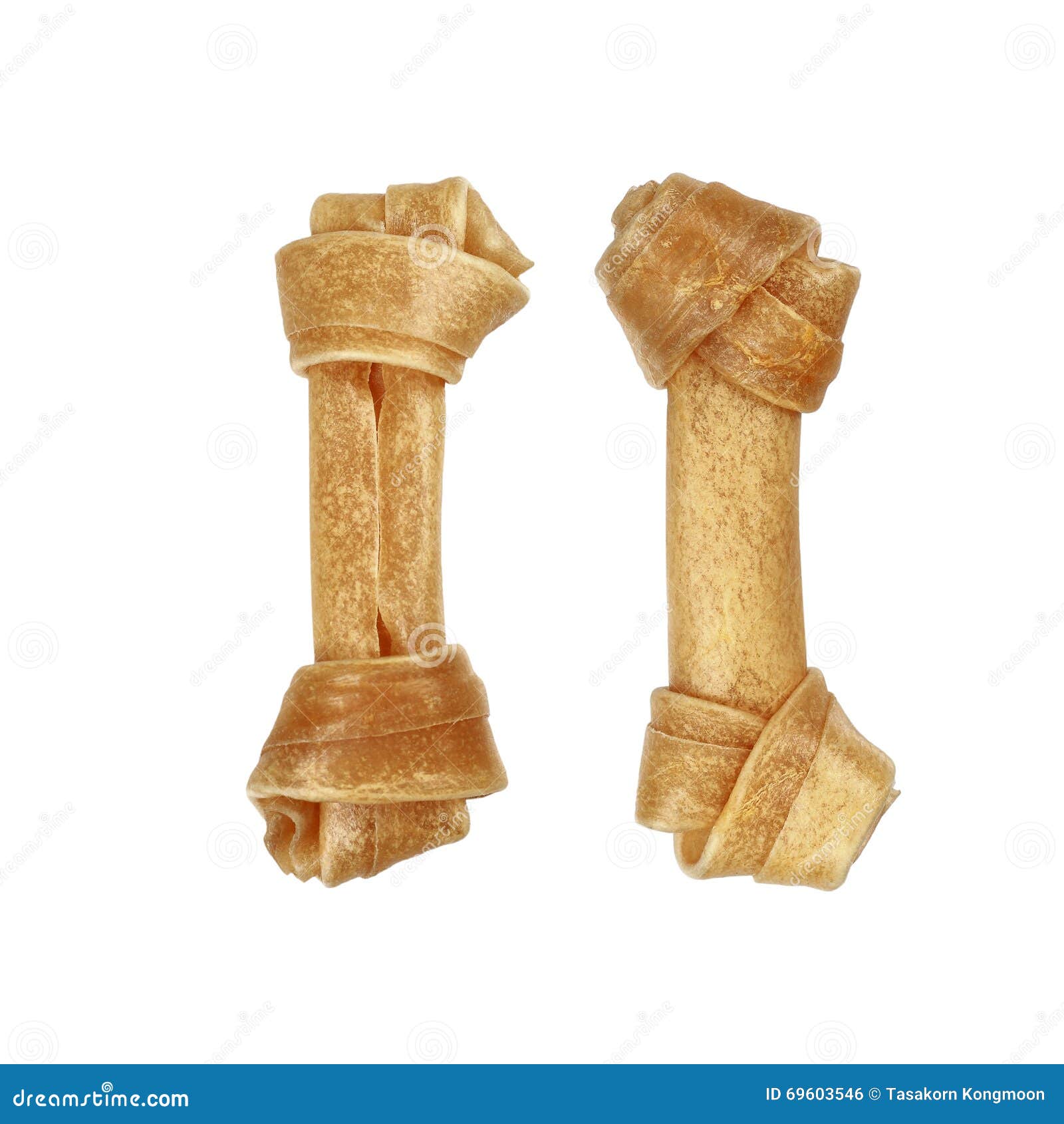 Two Artificial Bones for Animal Isolated on White Stock Photo - Image ...