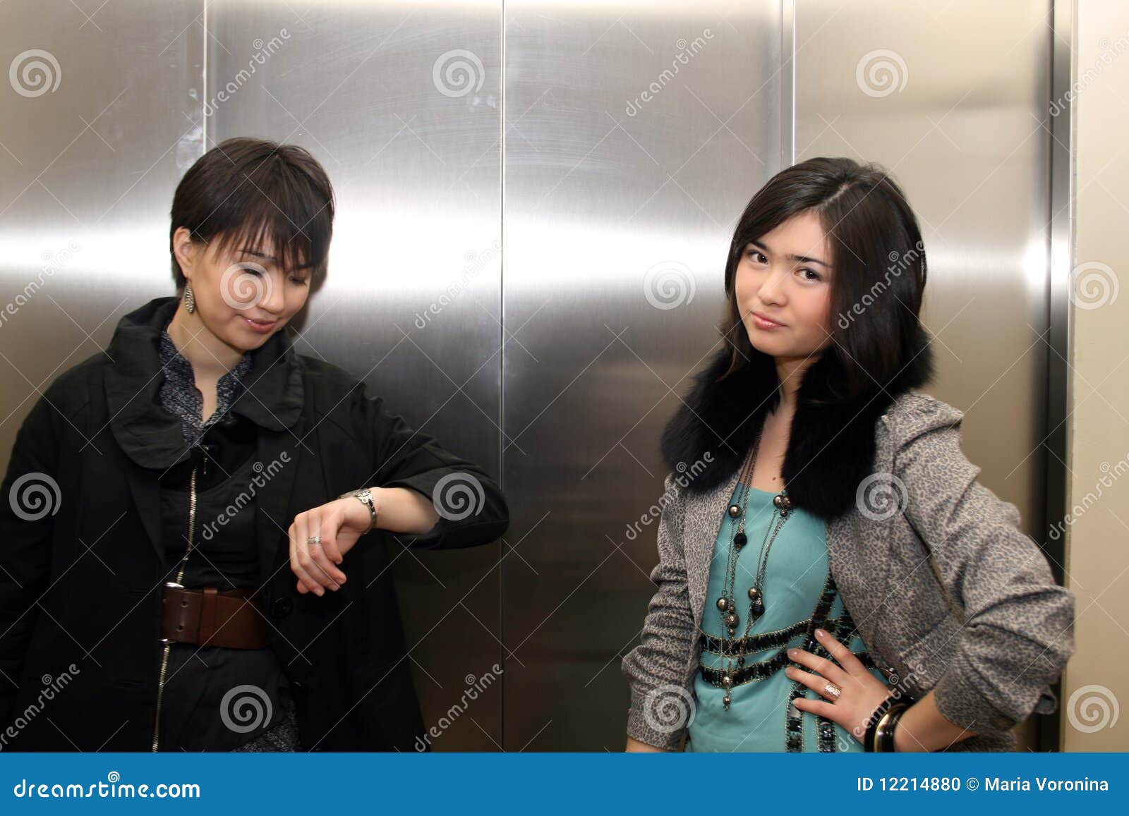 Two asian girls stock photo. Image of gesture, closeup - 12214880