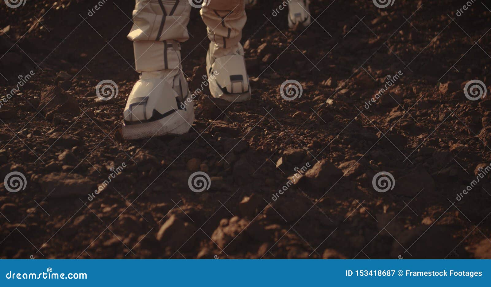 Two Astronauts Walking on Mars Stock Image - Image of planet, outdoors ...