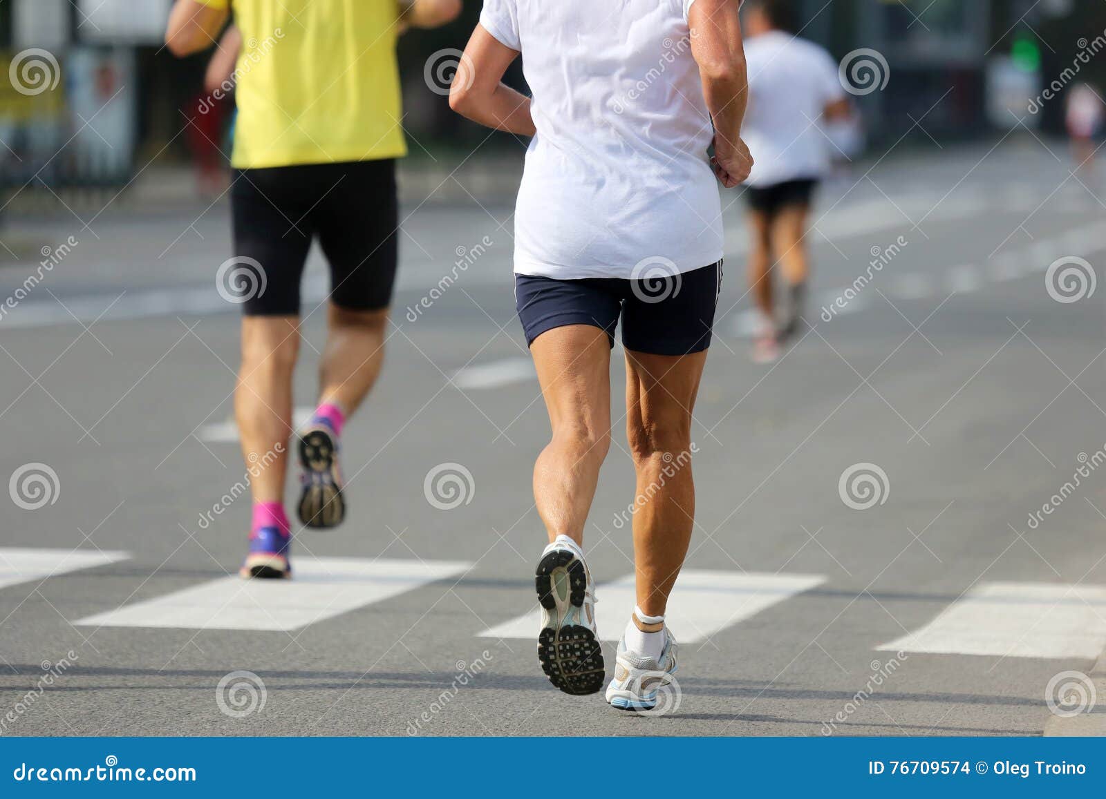 Two Athlete Runners at the Marathon Distance Editorial Stock Image ...
