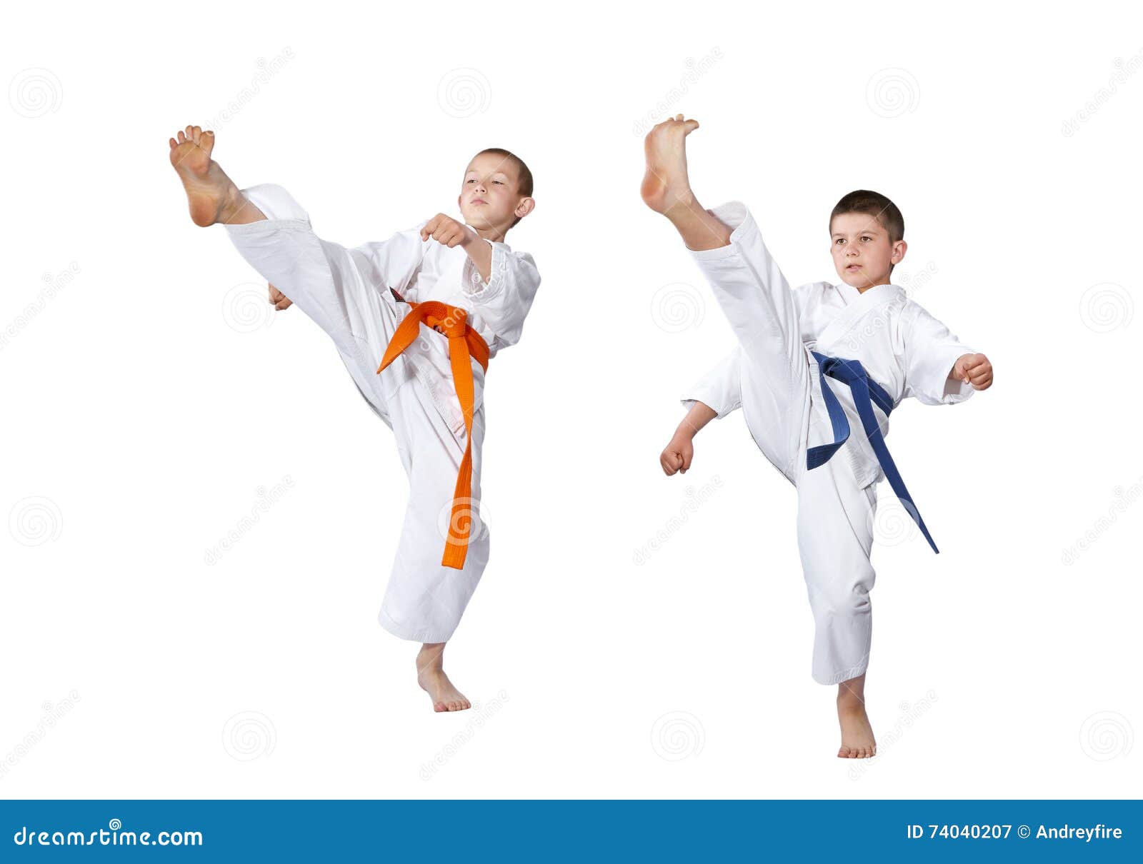 Two Athletes in Karategi Beat Kick Stock Image - Image of kids ...