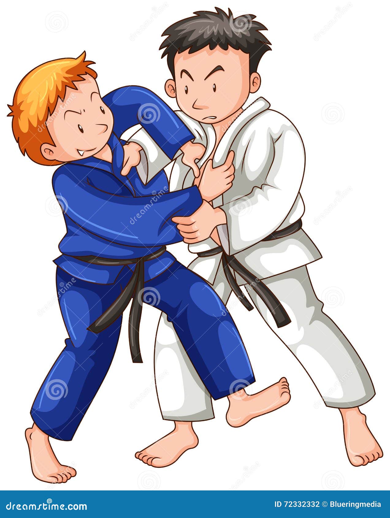 Two athletes playing judo stock vector. Illustration of background ...