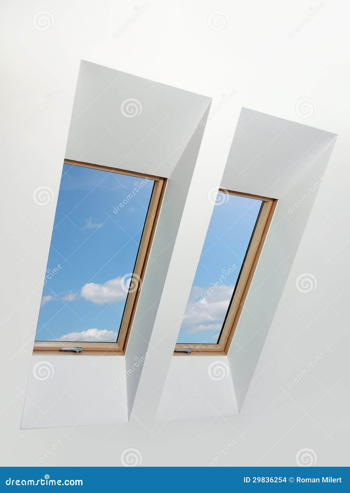 Two Attic Windows Stock Photo | CartoonDealer.com #123412806