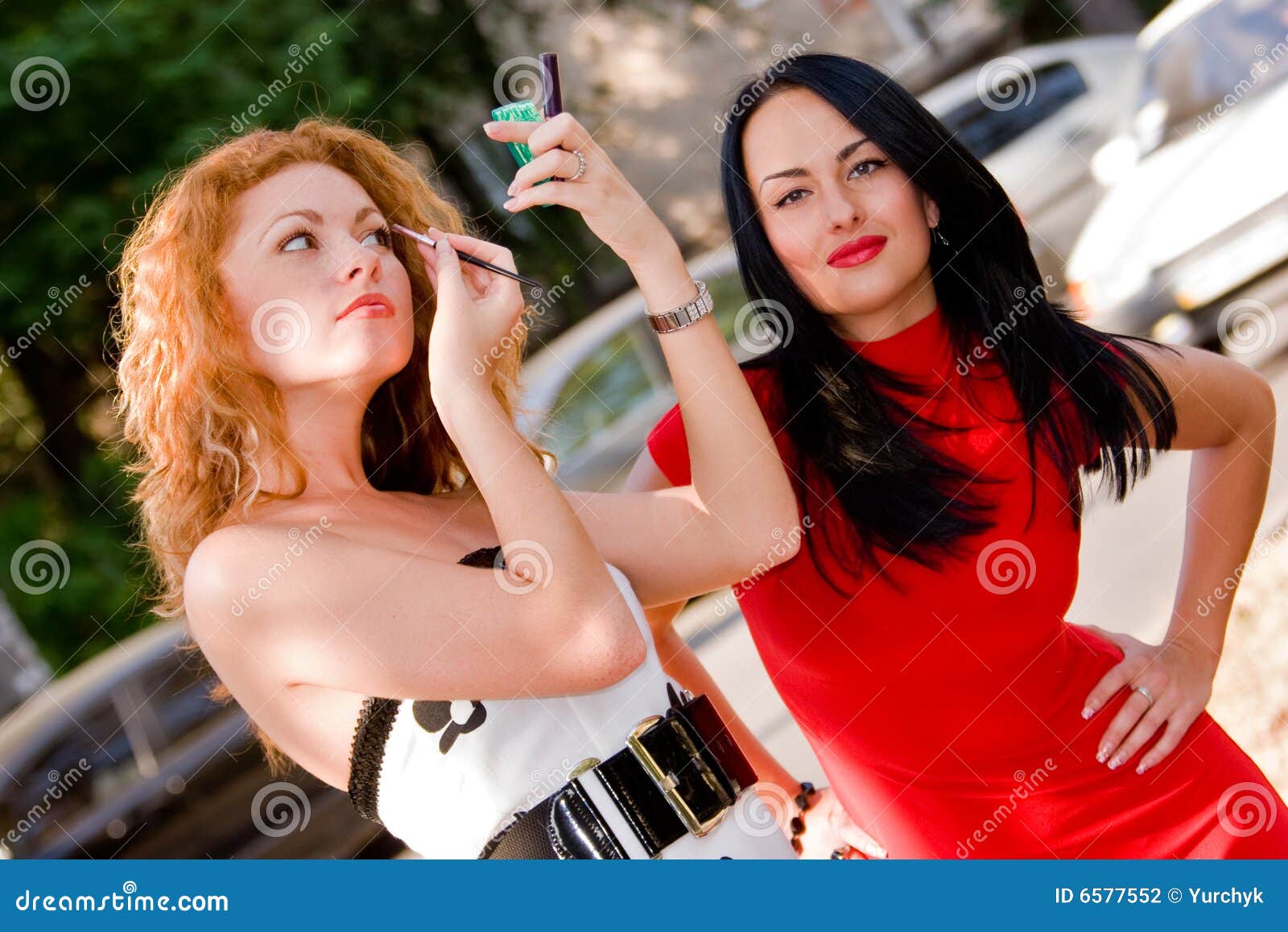 Two attractive girls stock photo. Image of hair, care - 6577552