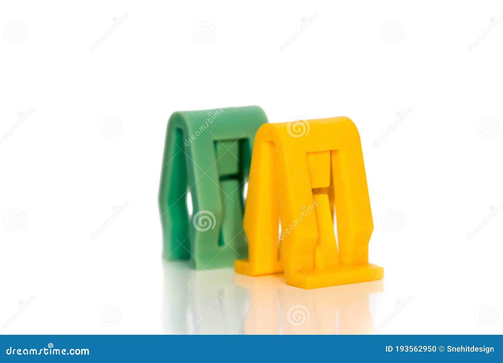 Two Automotive Plastic Clips on White Background Stock Photo - Image of ...