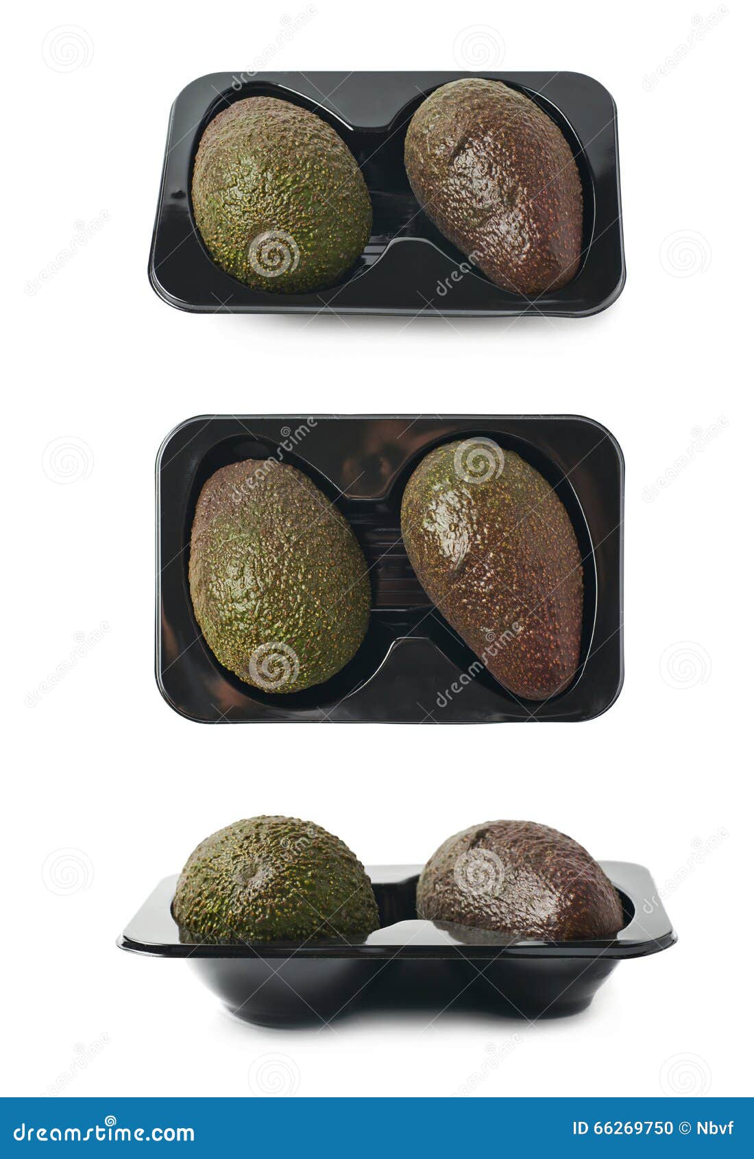 Two Avocados in a Plastic Case Stock Photo - Image of studio, vegetable ...