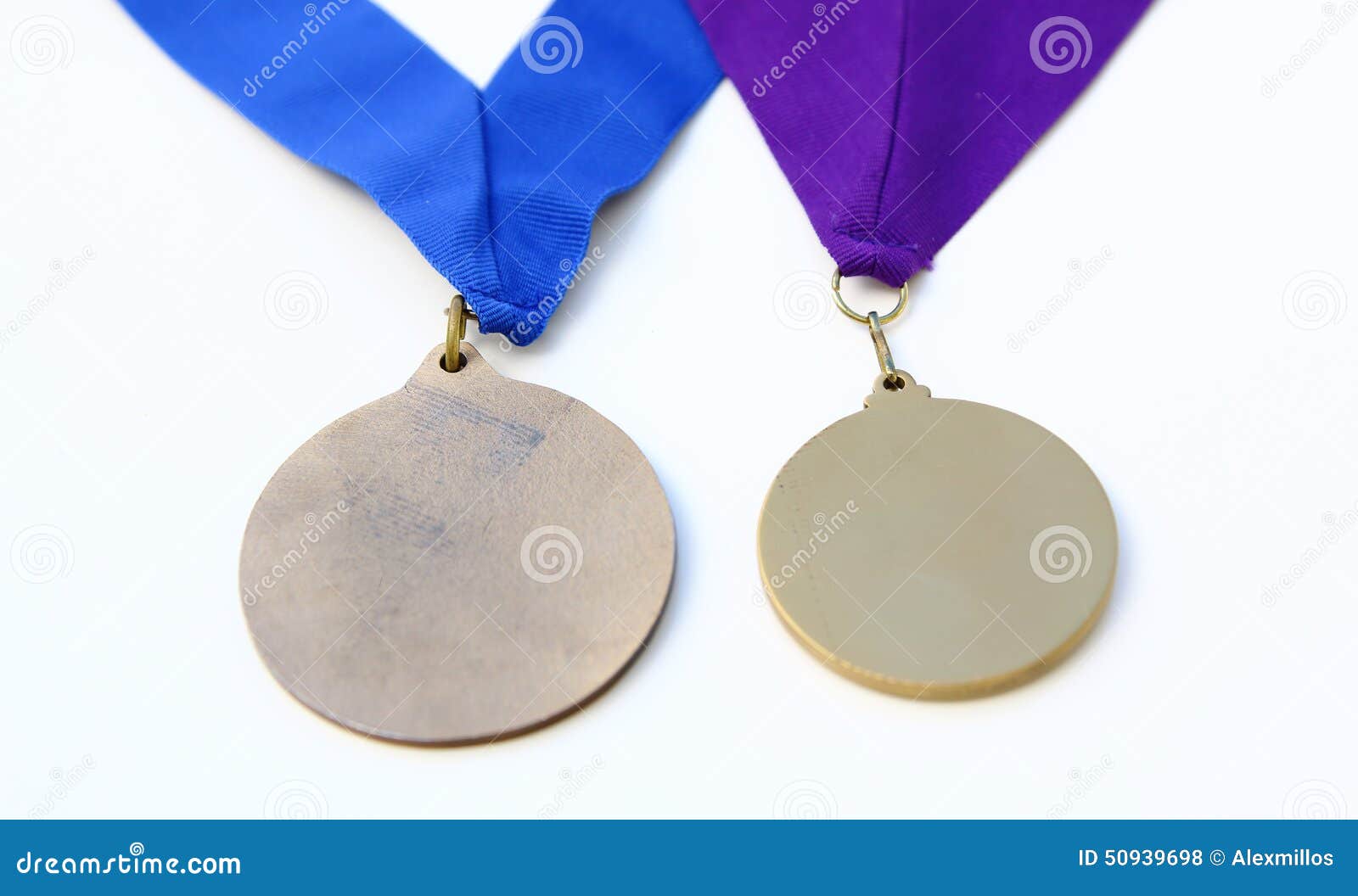 Two award medals isolated stock photo. Image of incentive - 50939698