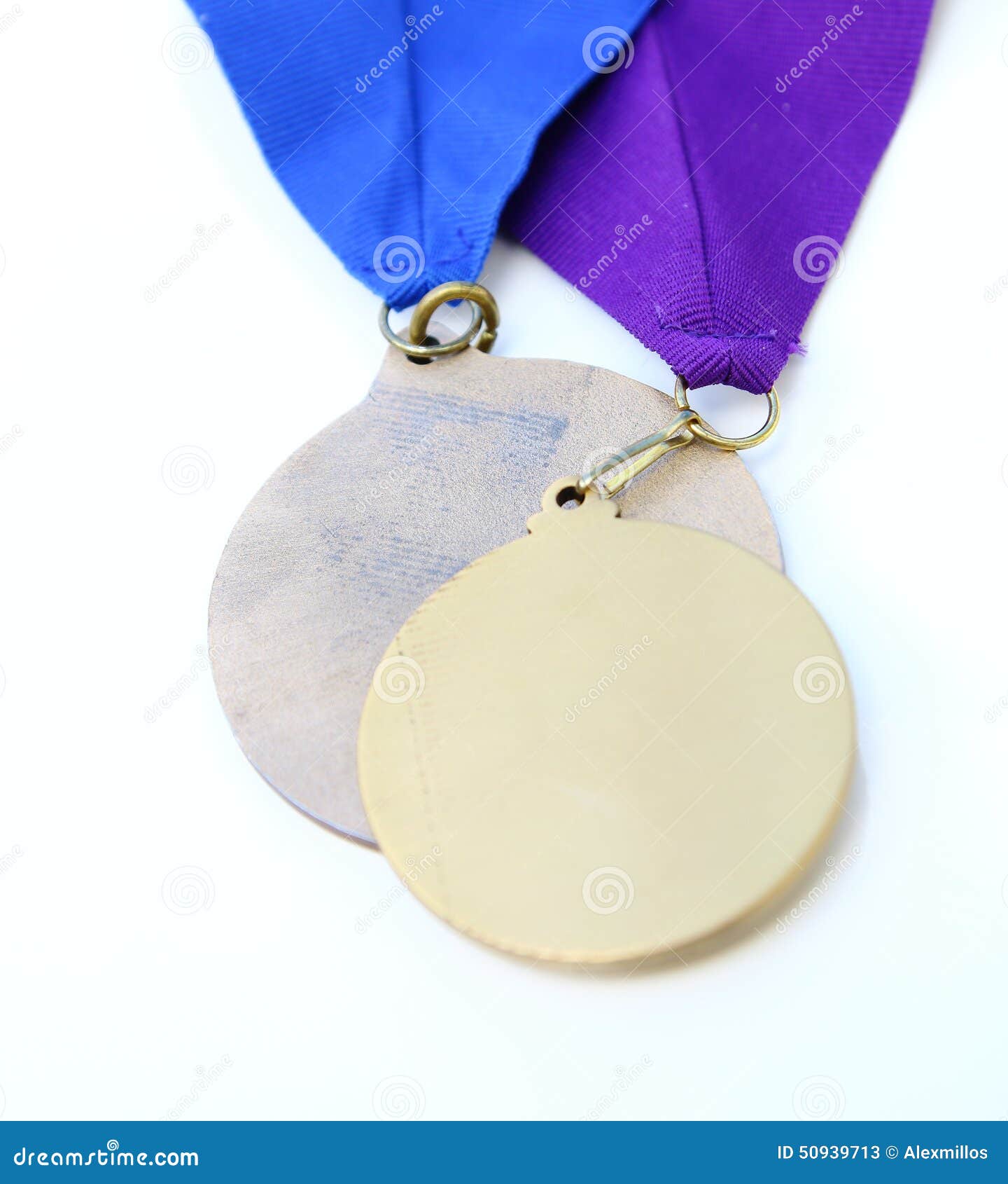Two award medals isolated stock image. Image of ribbon - 50939713