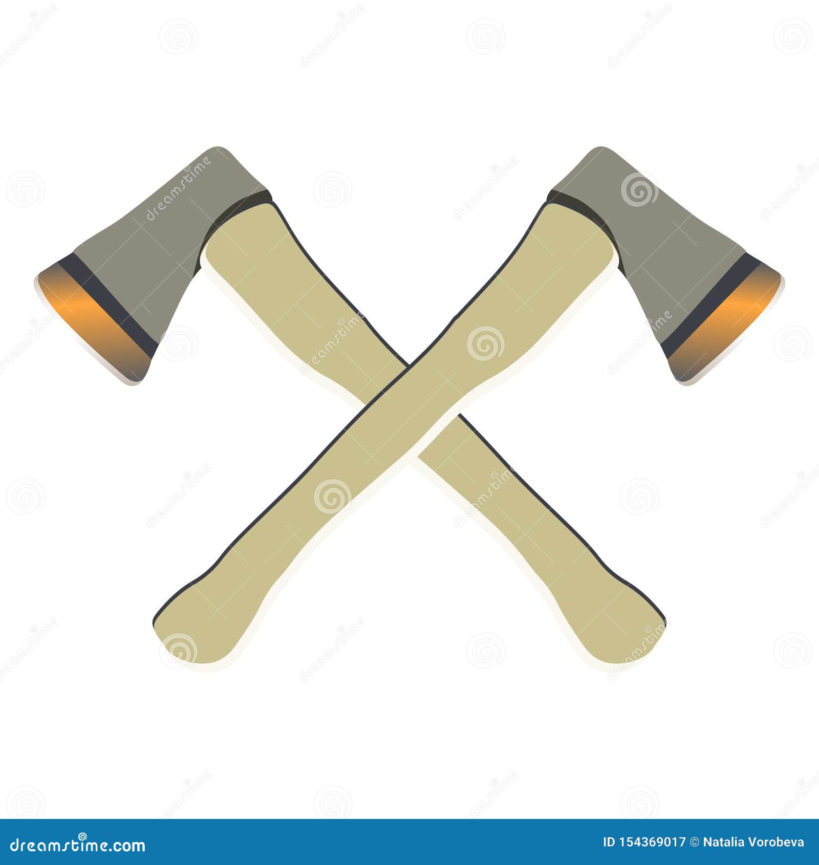 Two Axes Crossed Isolated on White Background Stock Illustration ... Two Axes Crossed Isolated on White Background Stock Illustration ...