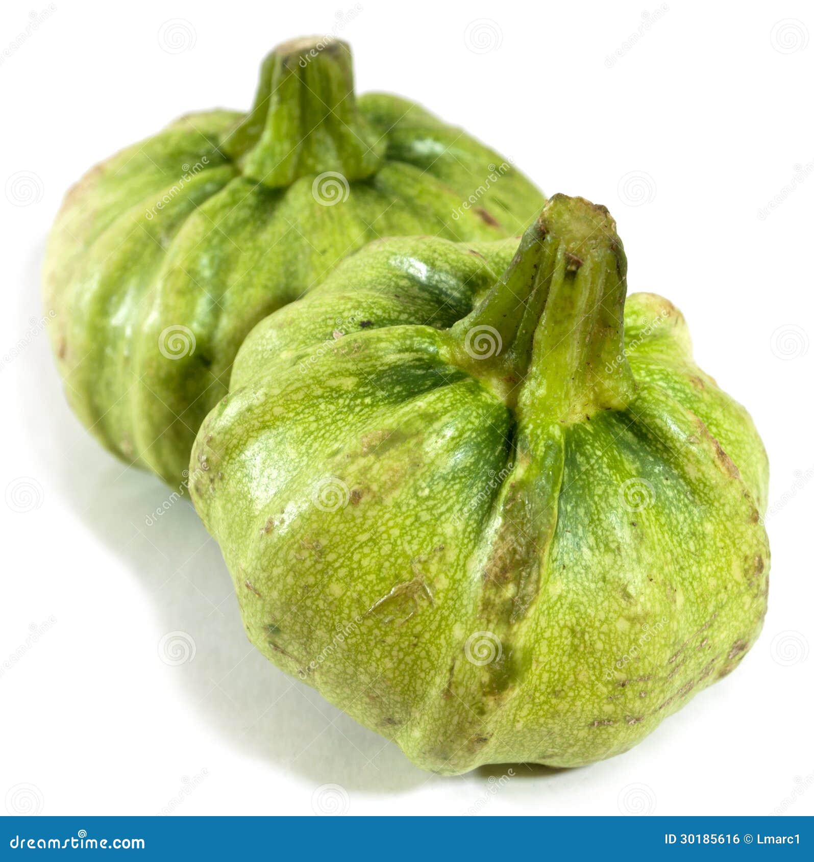 Two Green Ayotes, Small Green Honduran Squashes. Stock Photo - Image ...