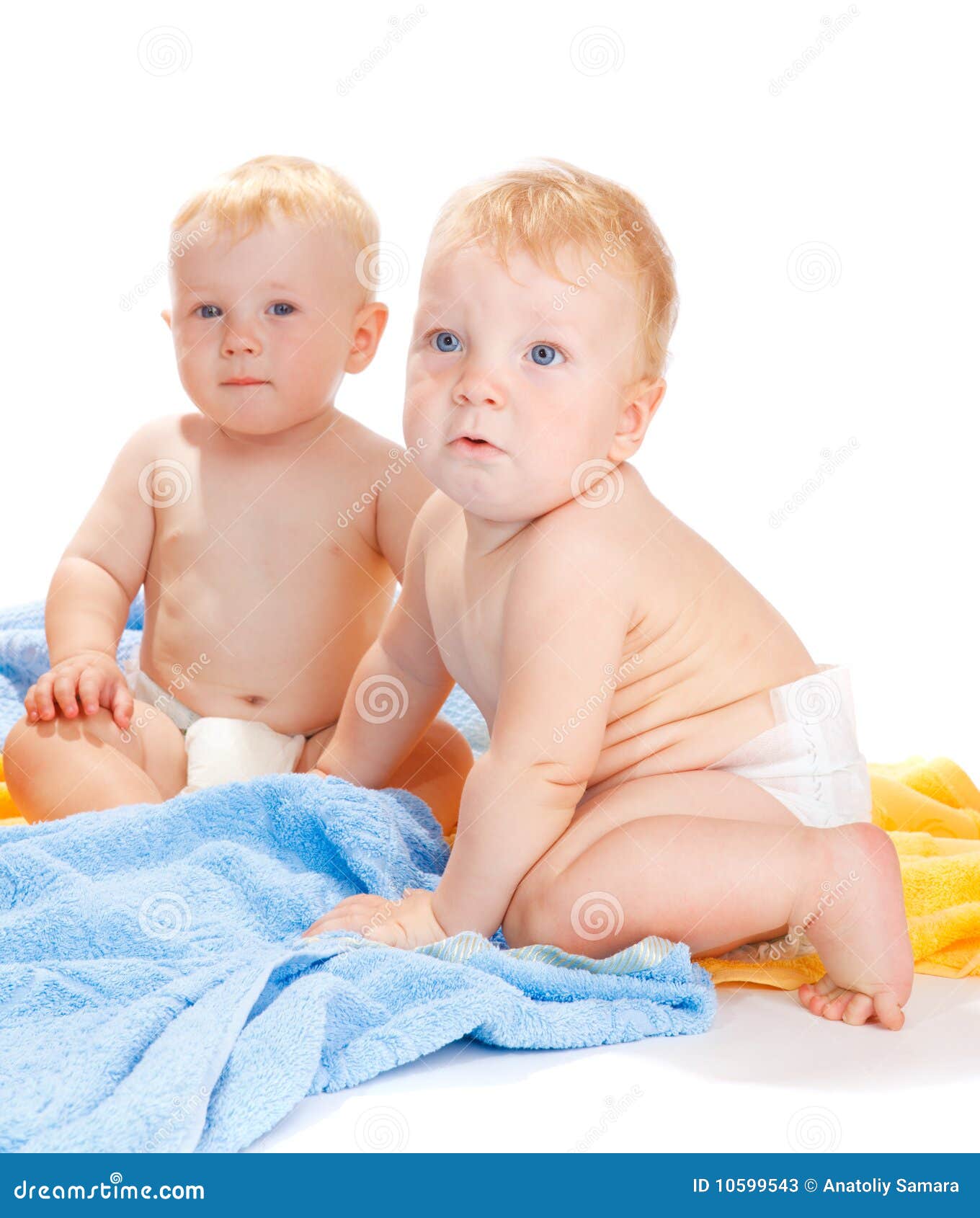 Two babies stock image. Image of emotion, amazed, infant - 10599543