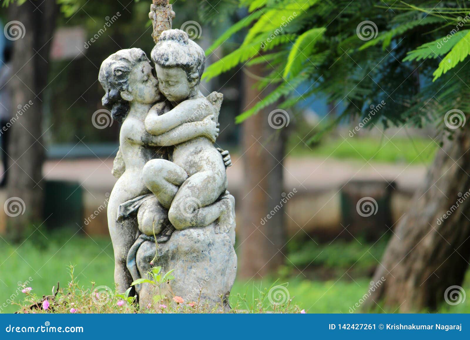 Two Babies Statue stock image. Image of lady, building - 142427261