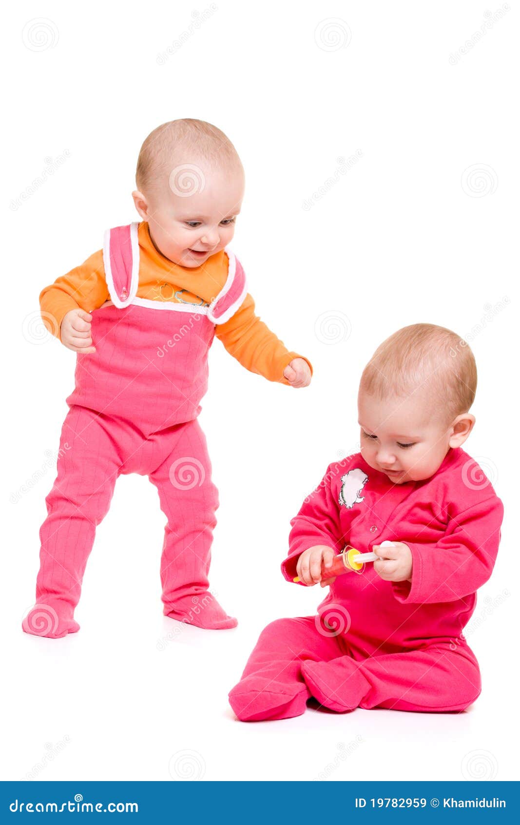 Two baby stock image. Image of infant, surprised, isolated - 19782959