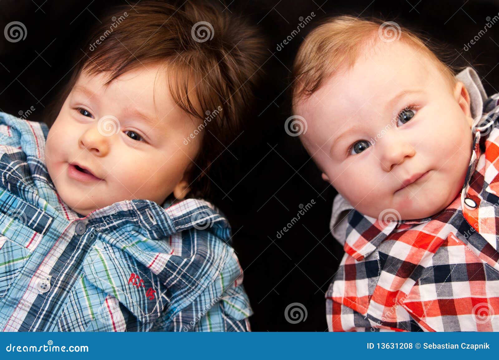 Two baby boys stock photo. Image of wearing, kids, cheeky - 13631208