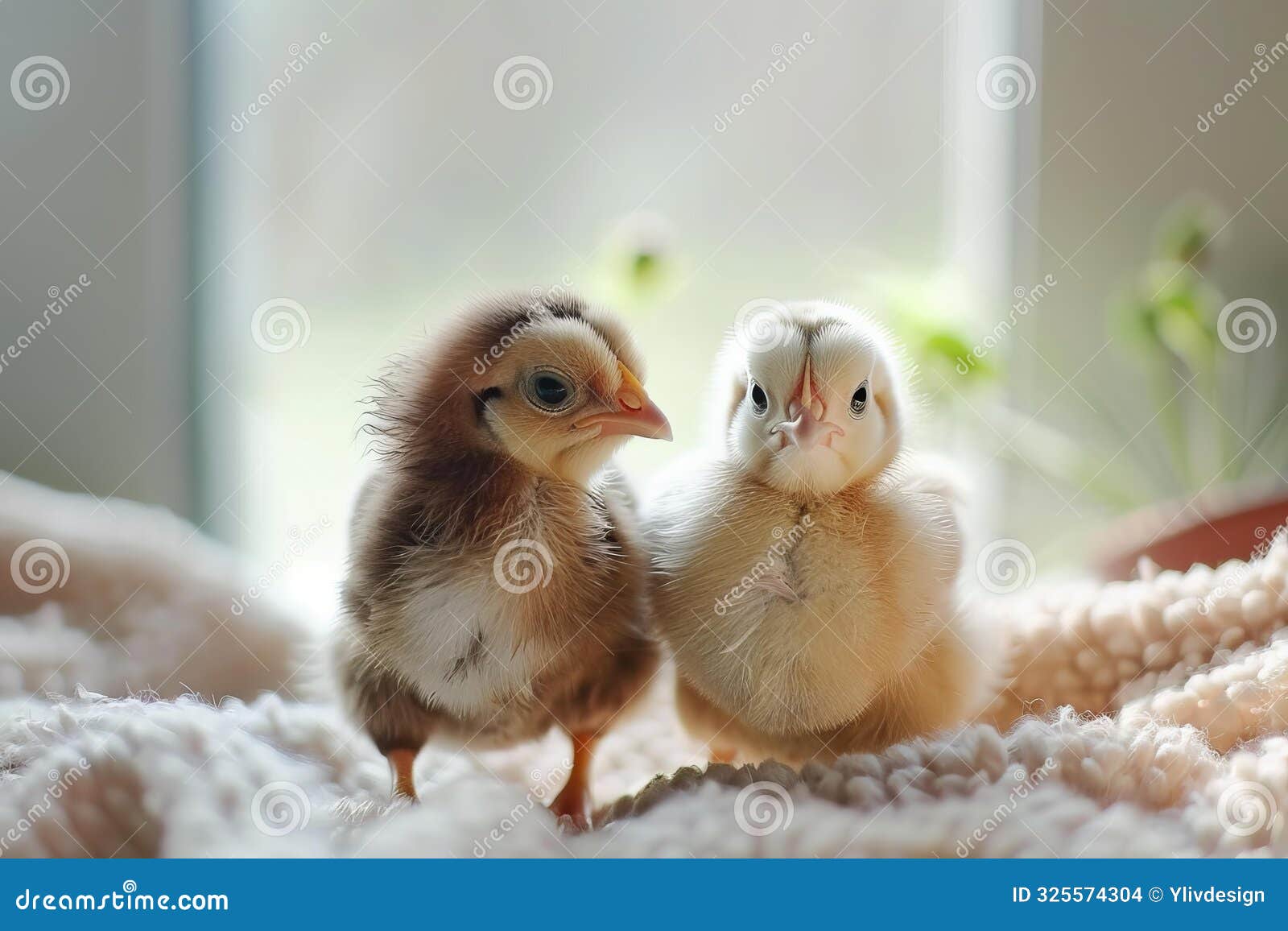 Two Baby Chickens Standing on Soft Surface Stock Photo - Image of ...