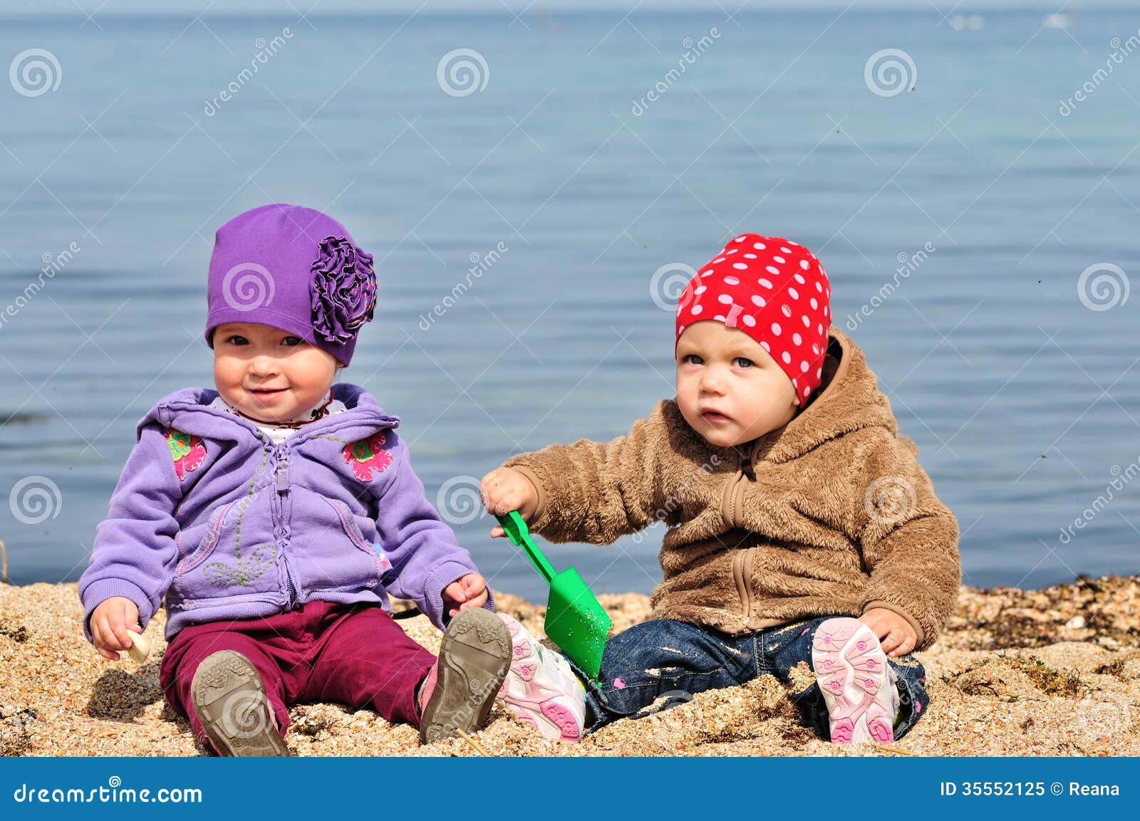 Two baby friends stock image. Image of portrait, child - 35552125