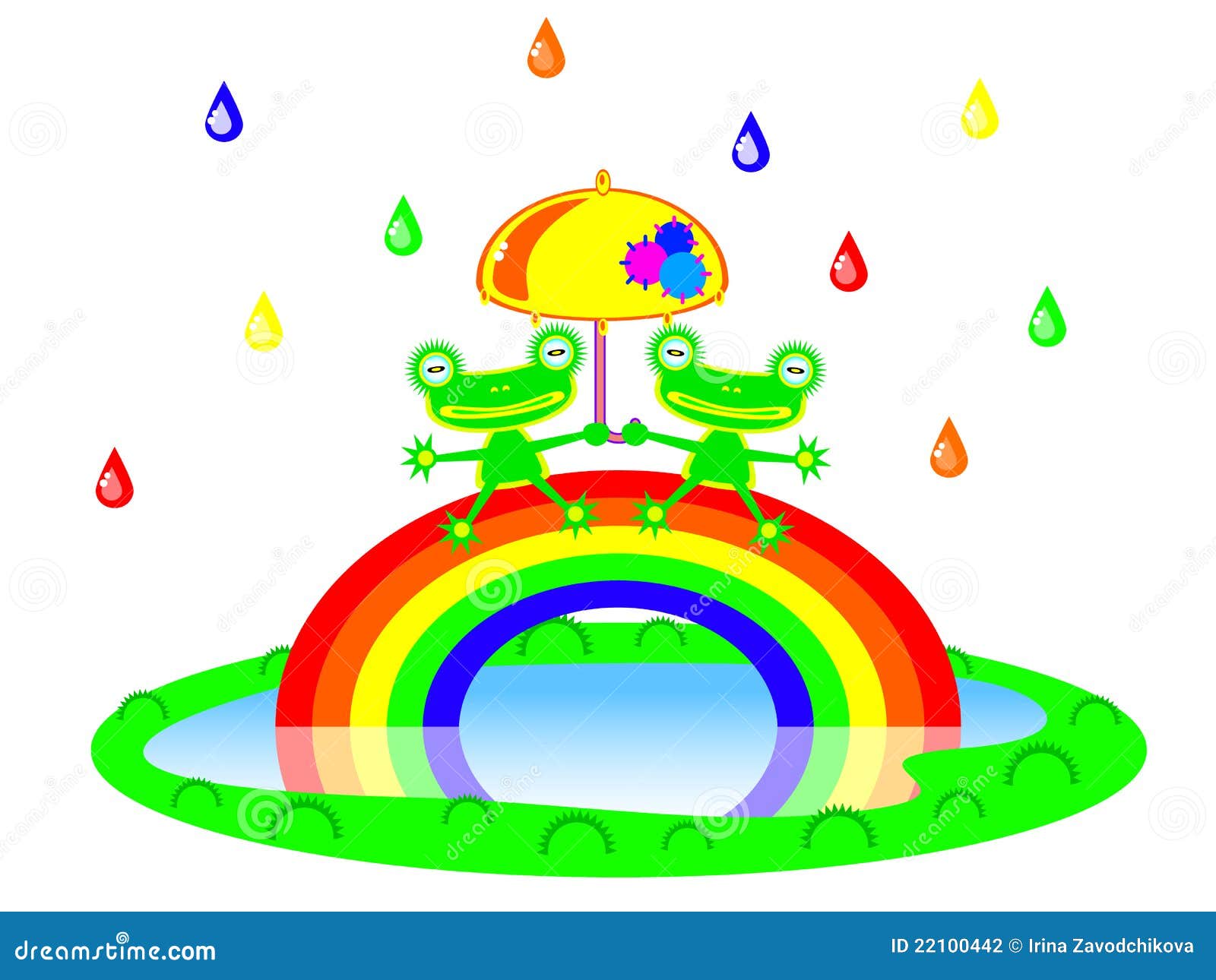 Two baby frogs stock vector. Illustration of pets, children - 22100442