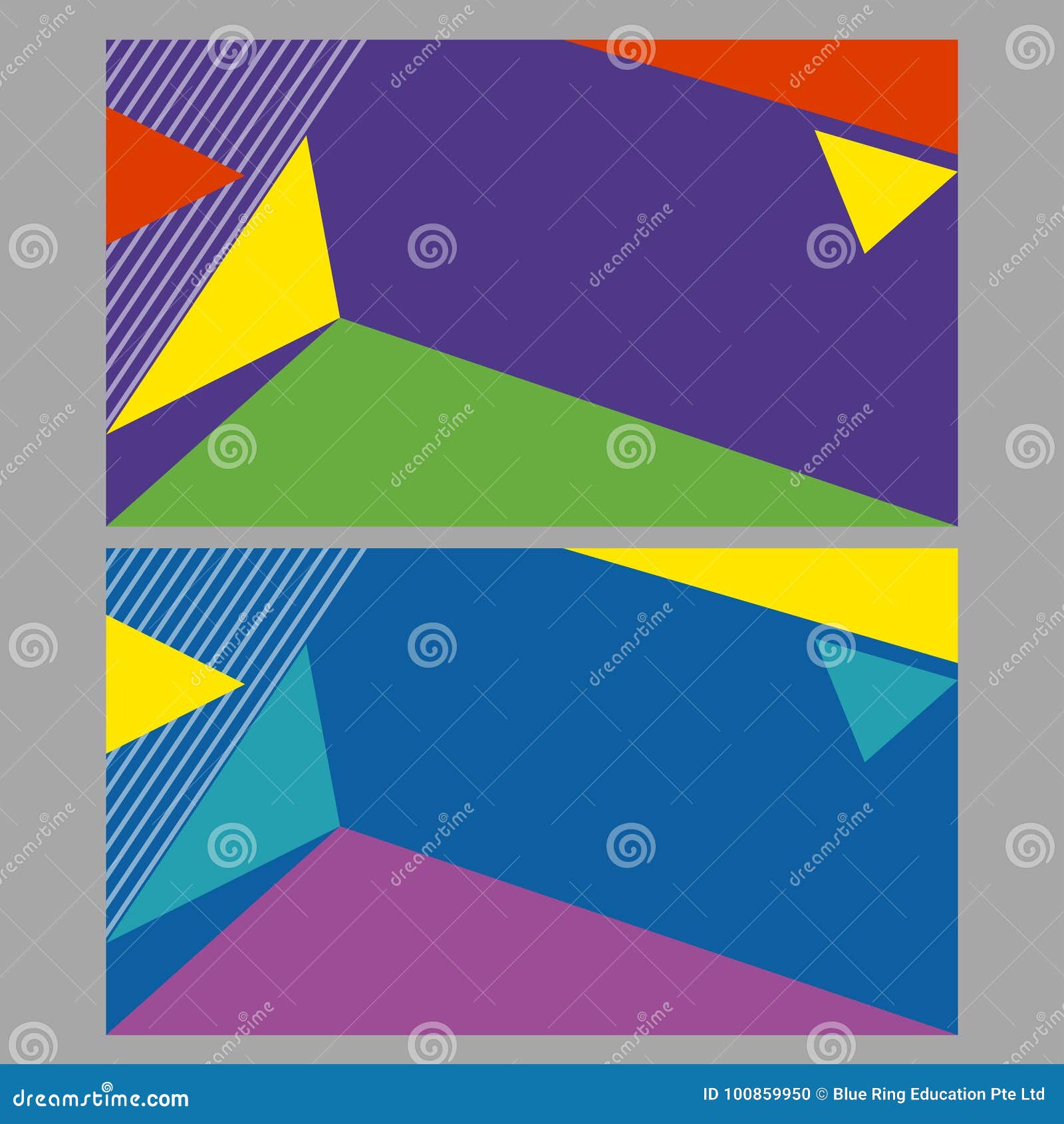 Two Background Design with Abstract Colors Stock Vector - Illustration ...