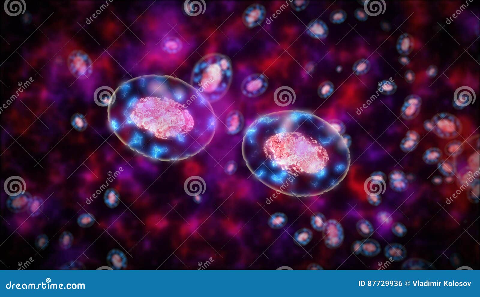 Two Bacteria or Germs or Cells Againt Each Other. Stock Illustration ...