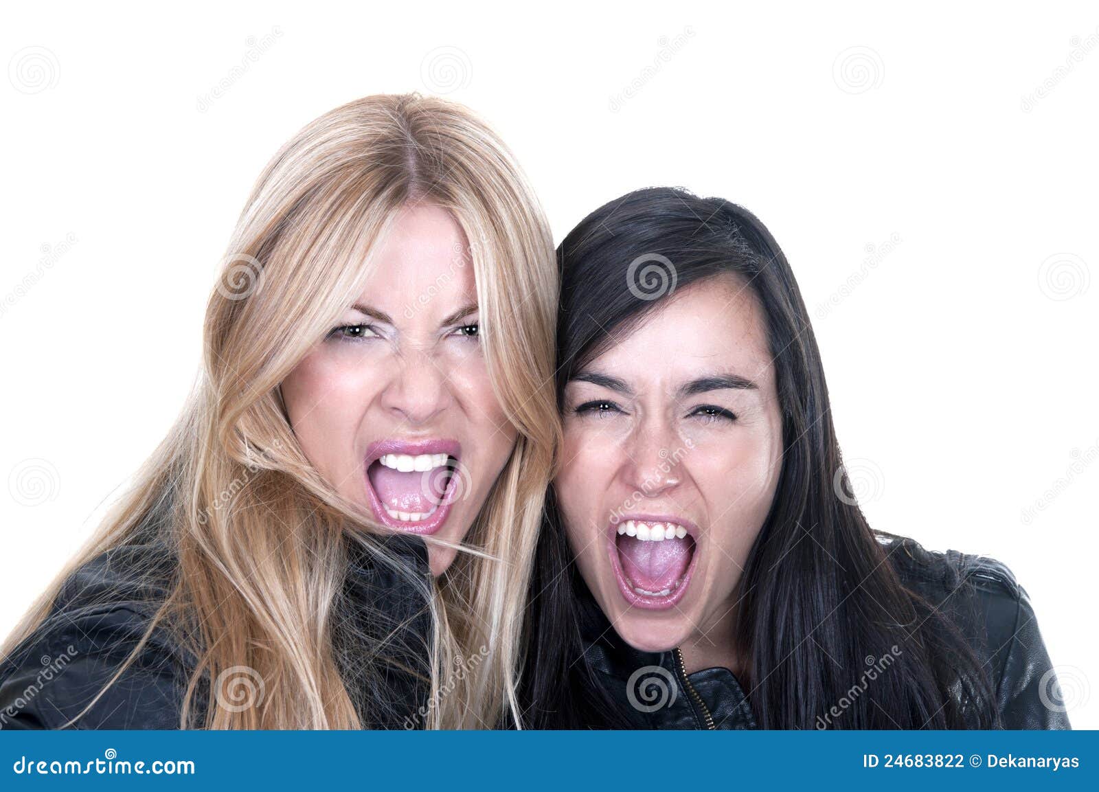Two bad girls stock photo. Image of blowing, isolated - 24683822