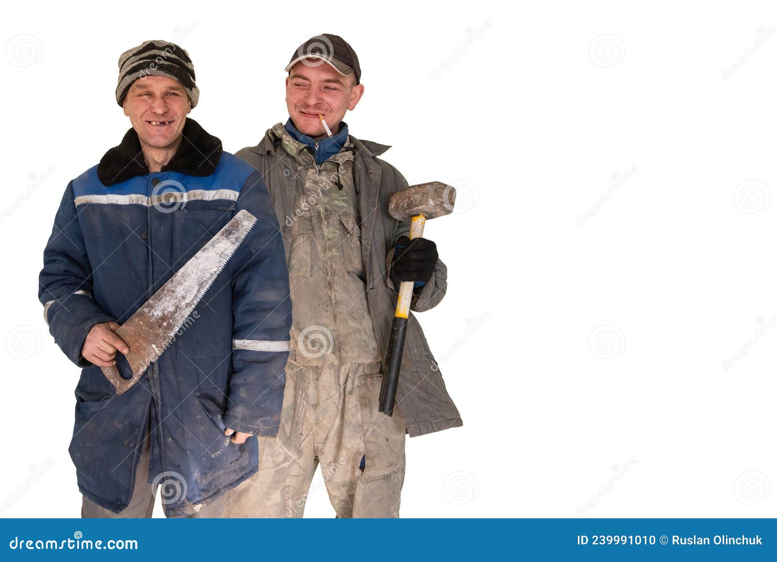 Two Bad Unskilled Builder Workers Stock Photo - Image of professional ...