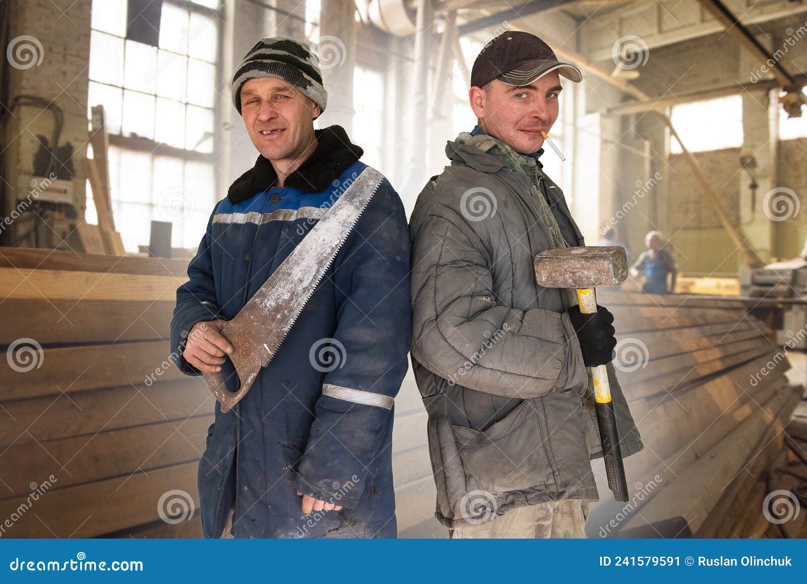 Two Bad Unskilled Builder Workers Stock Image - Image of disagreement ...