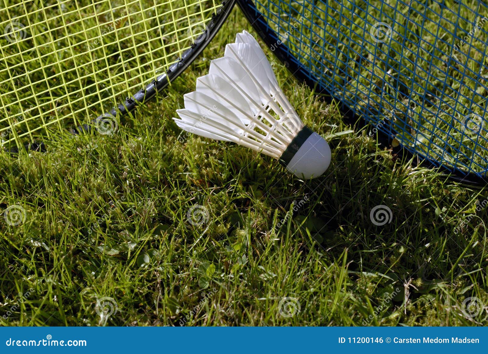 Two badminton rackets stock photo. Image of leisure, badminton - 11200146