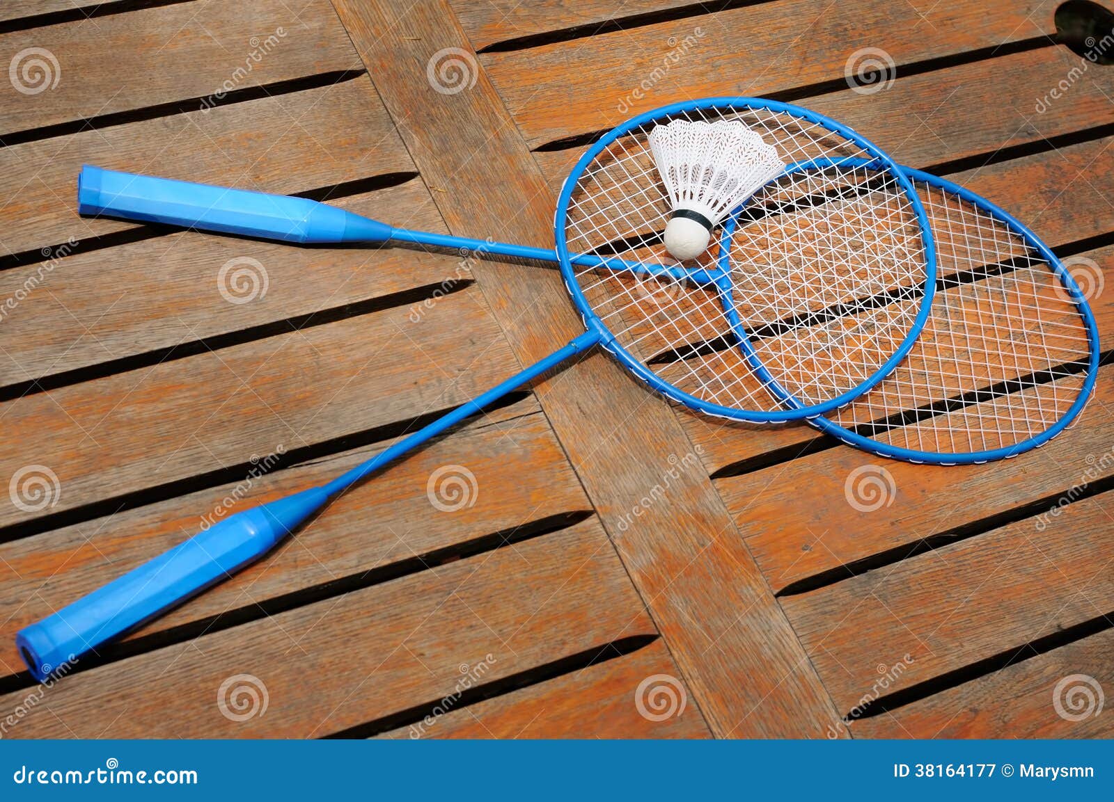 Two Badminton Rackets and Shuttlecock Stock Image - Image of correct ...