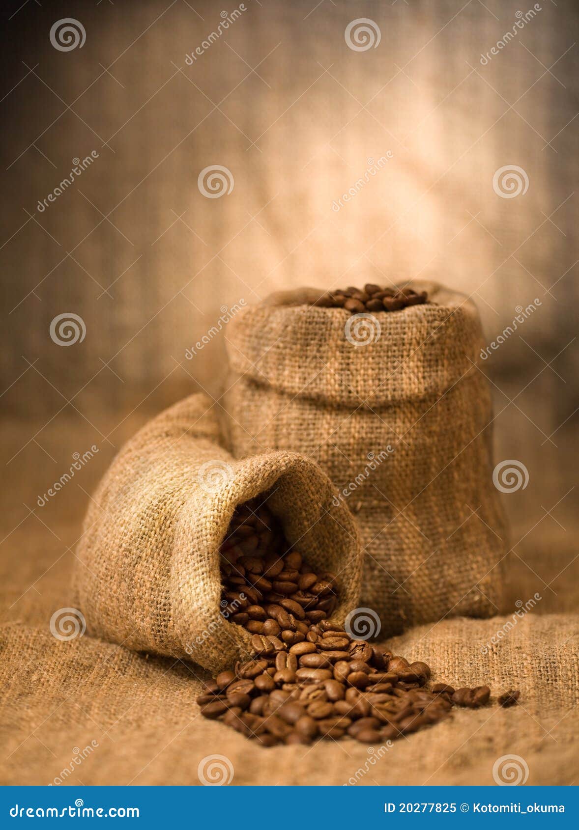 Two Bags with the Coffee Grains Stock Image - Image of roasted, cafe ...