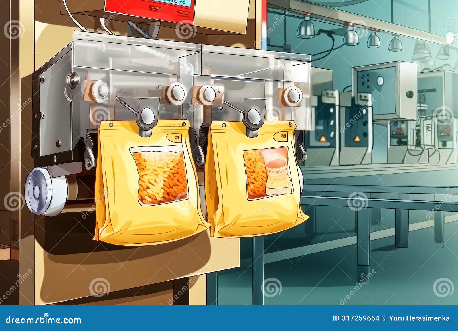 Factory Machine Cartoon Doodle Illustration | CartoonDealer.com #318051361