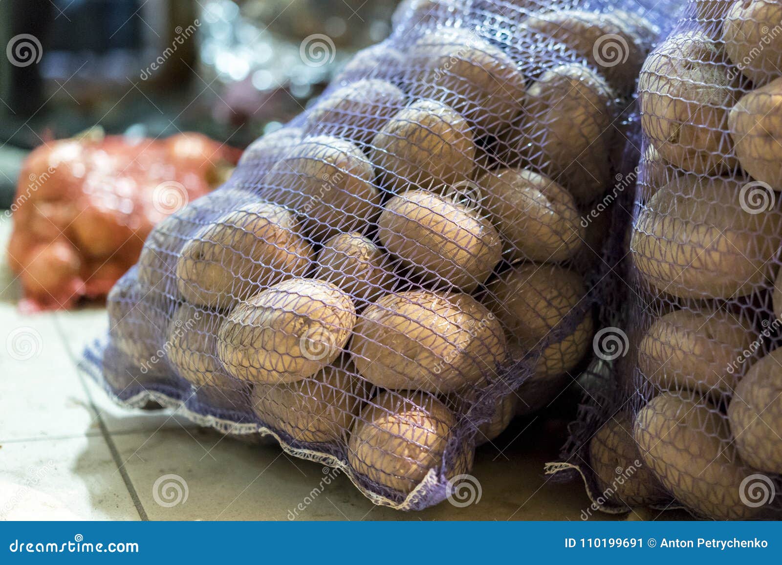 Two Bags of Potatoes in the Basement Stock Image - Image of autumn ...