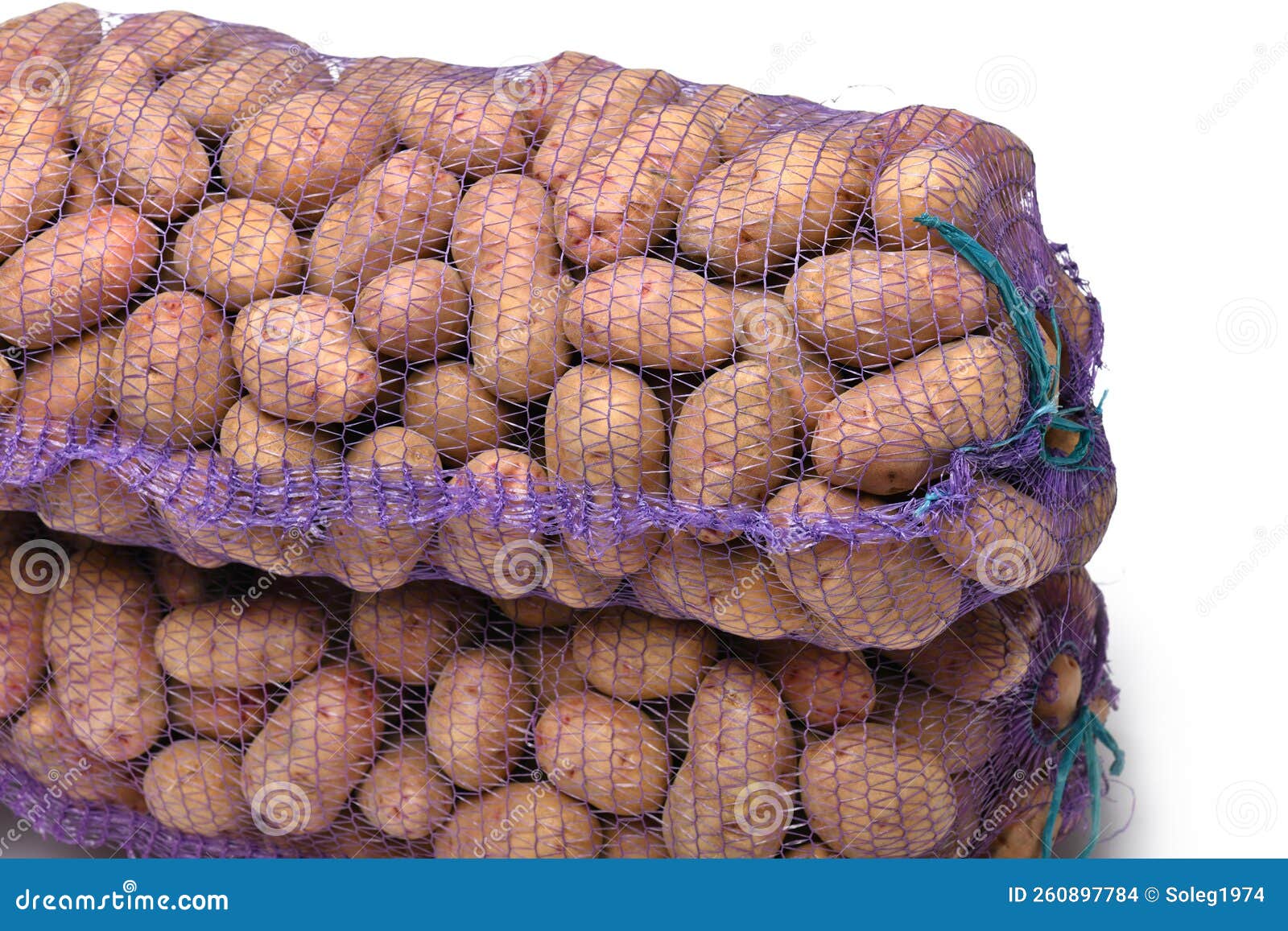 Two Bags of Potatoes, Objects Isolated on a White Background Stock ...