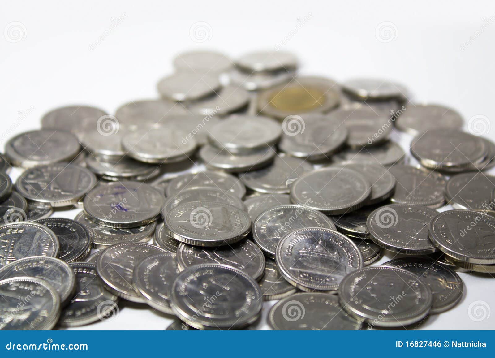 Two baht coins stock photo. Image of cash, close, silver - 16827446