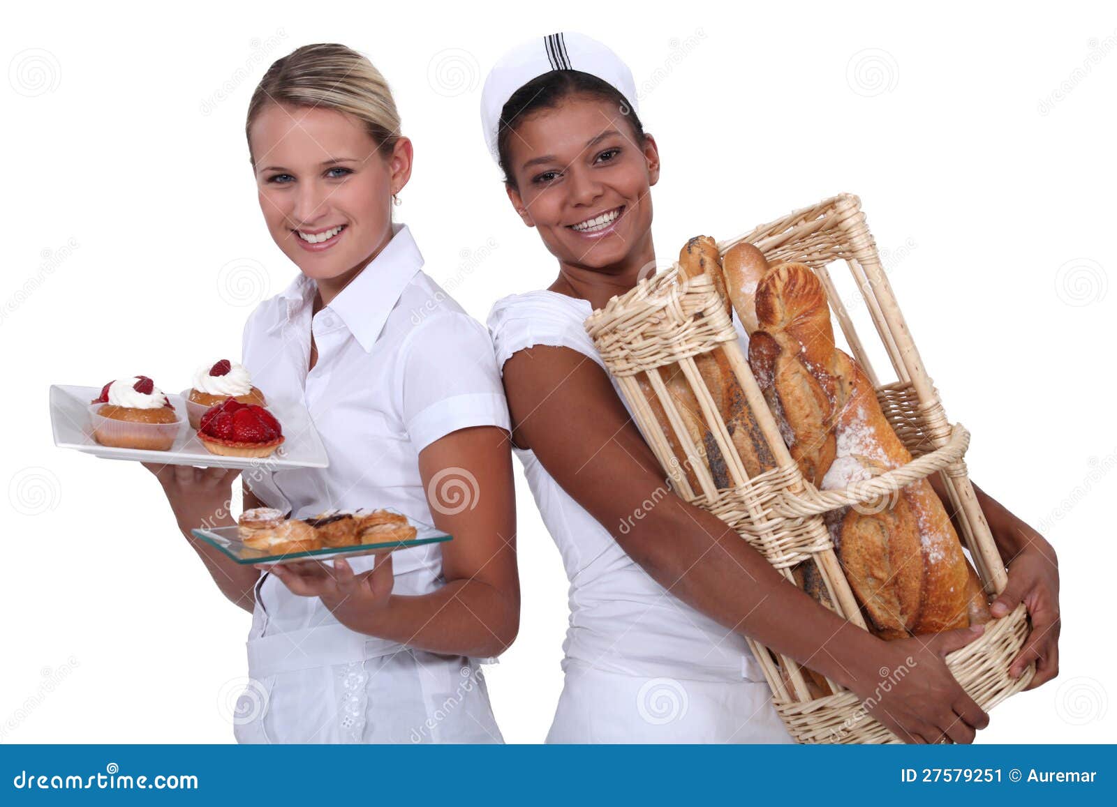 Two bakery workers stock image. Image of professional - 27579251