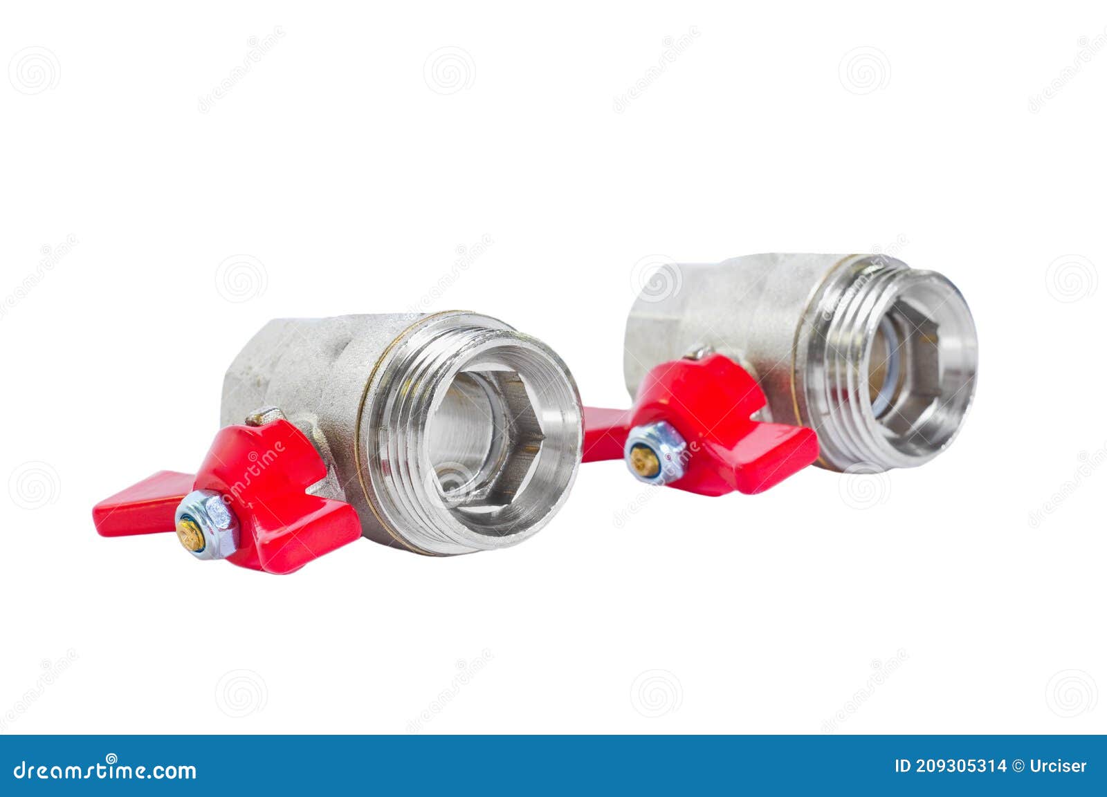 Two ball valves stock photo. Image of plumbing, holding - 209305314